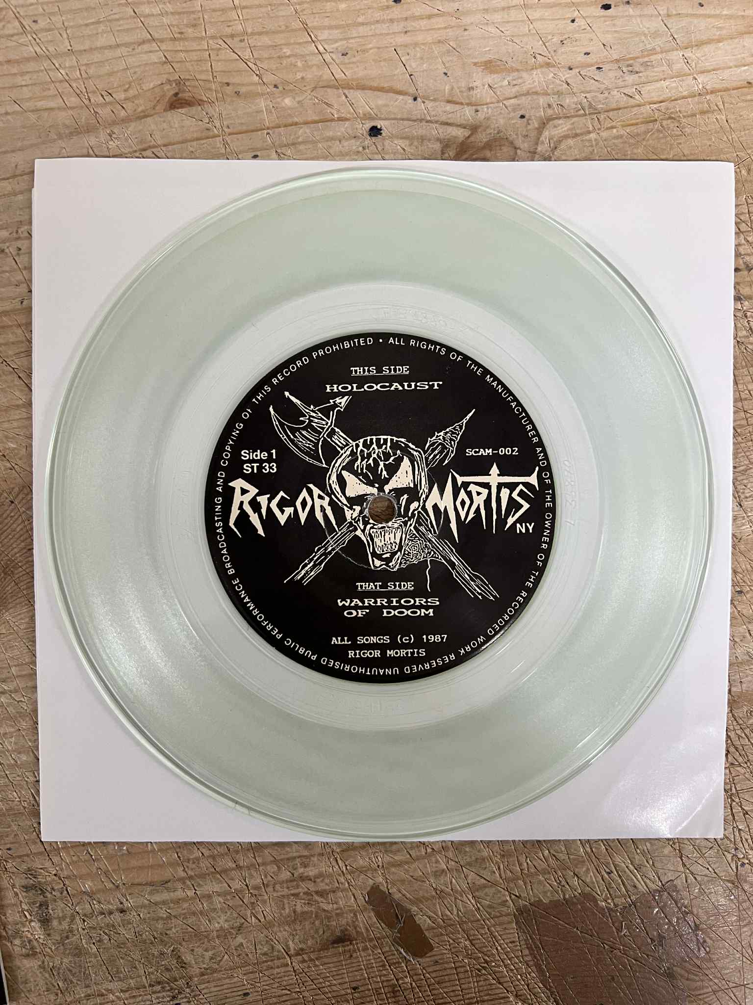 Rigor Mortis – Rigor Mortis 7'' (clear vinyl) — Me Saco Un Ojo Records ...